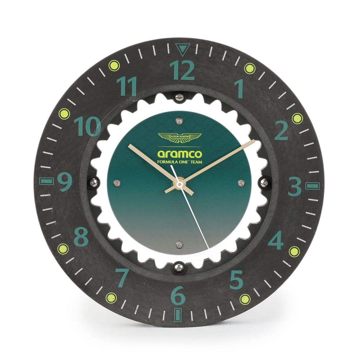 Aston Martin Aramco F1 Team Brake Disc Clock – F1 Authentics