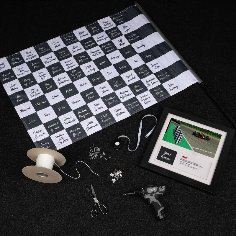 F1® Chequered Flag | Black and White F1® Flag | F1 Authentics
