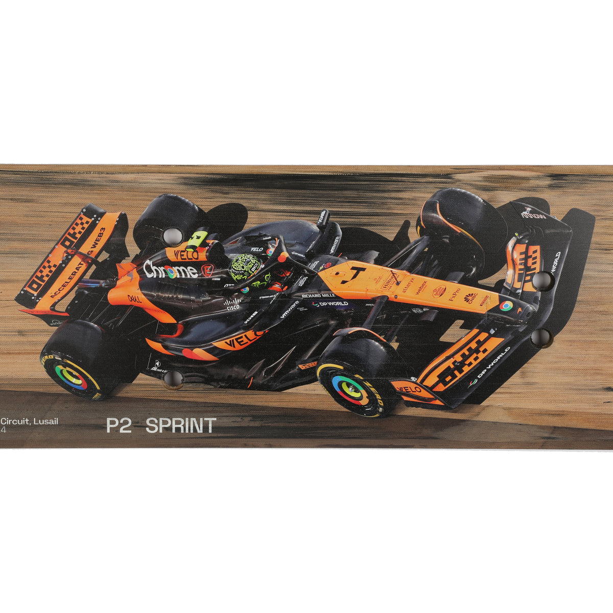 Lando Norris 2024 McLaren F1 Team Race Used Skid Plank Wall Art - Qata ...