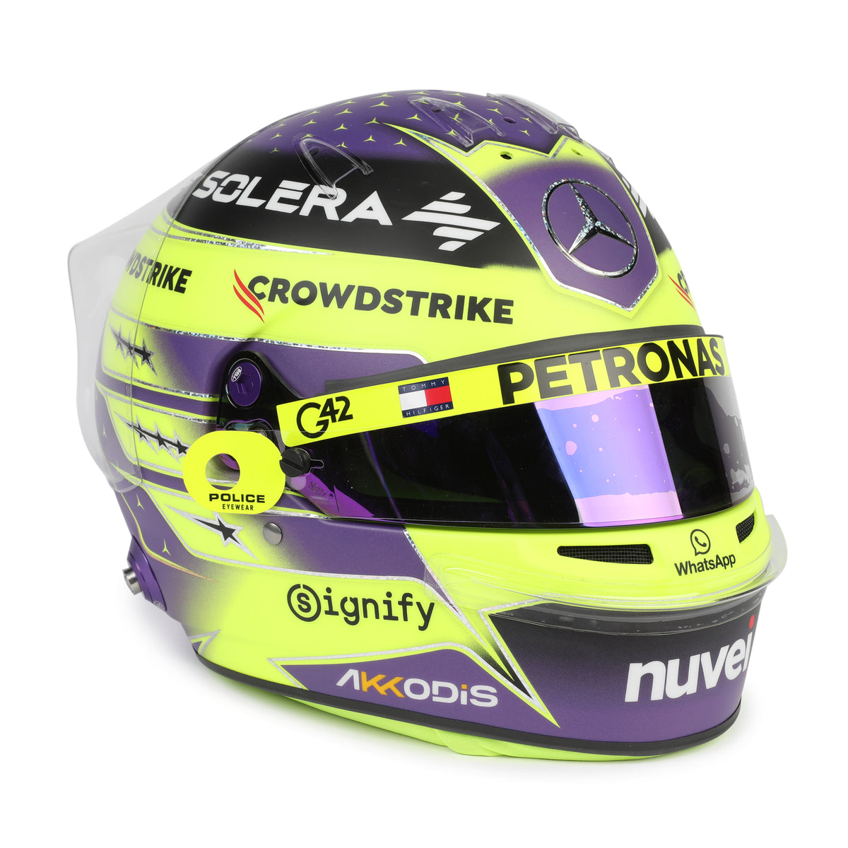 Lewis Hamilton 2024 Mercedes Helmet - Abu Dhabi GP Replica – F1 Authentics