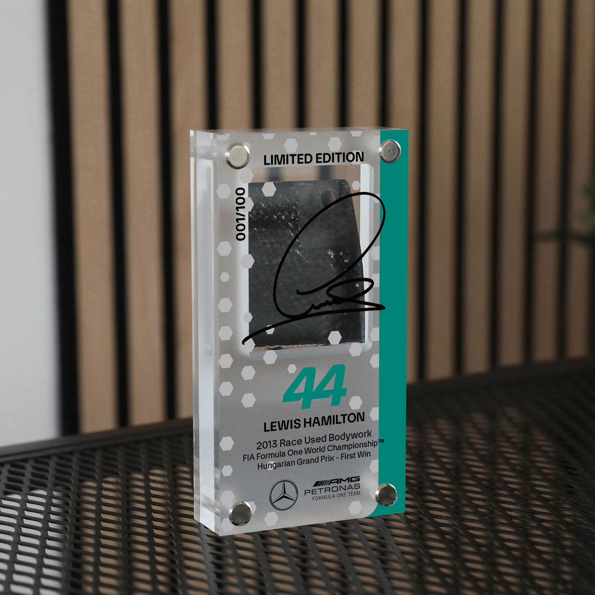 Lewis Hamilton 2013 ‘First Win’ Bodywork in Acrylic Display – F1 Authentics