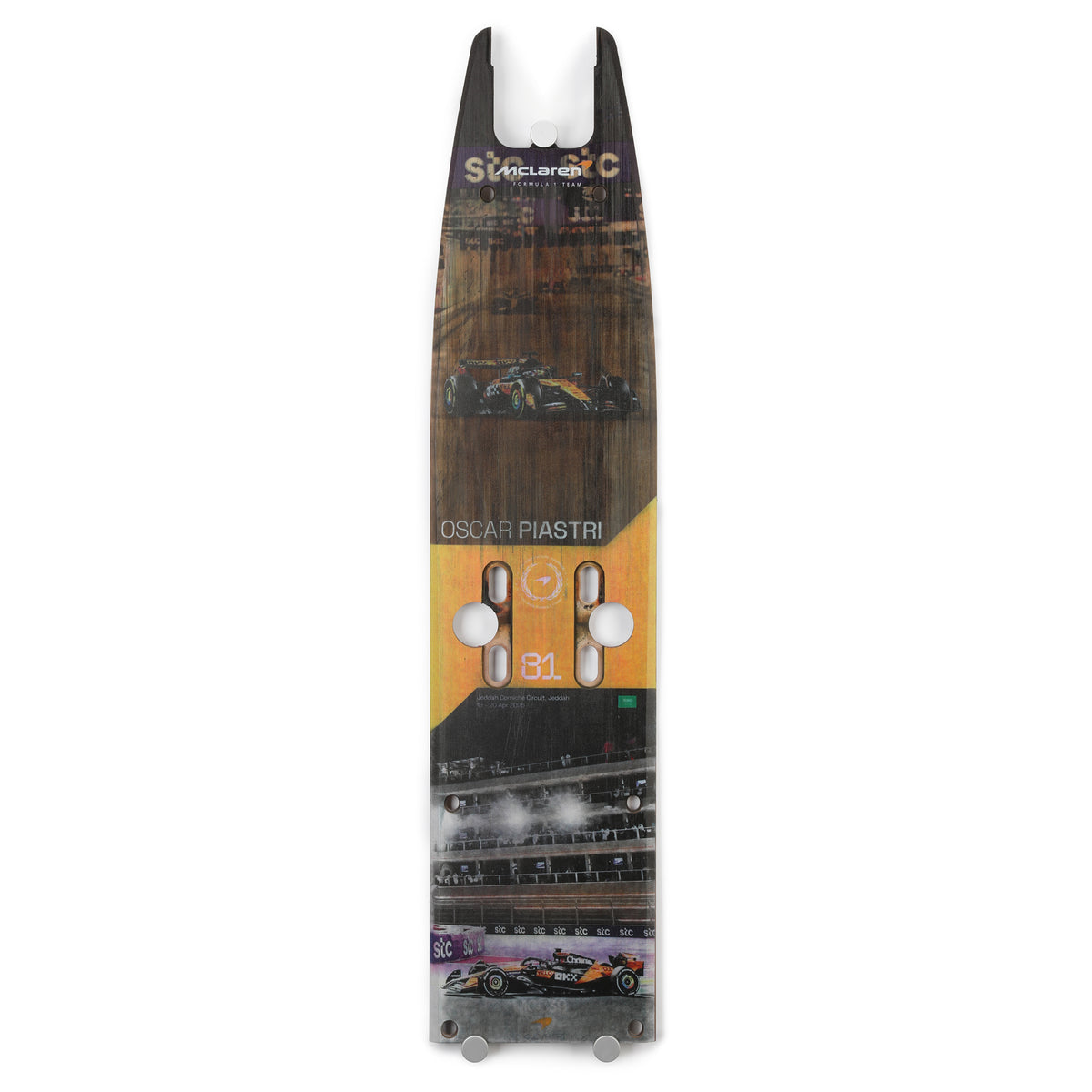 Oscar Piastri 2025 McLaren F1 Team Grand Prix Used Front Skid Plank Wa ...