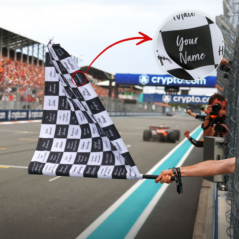 F1® Chequered Flag | Black and White F1® Flag | F1 Authentics